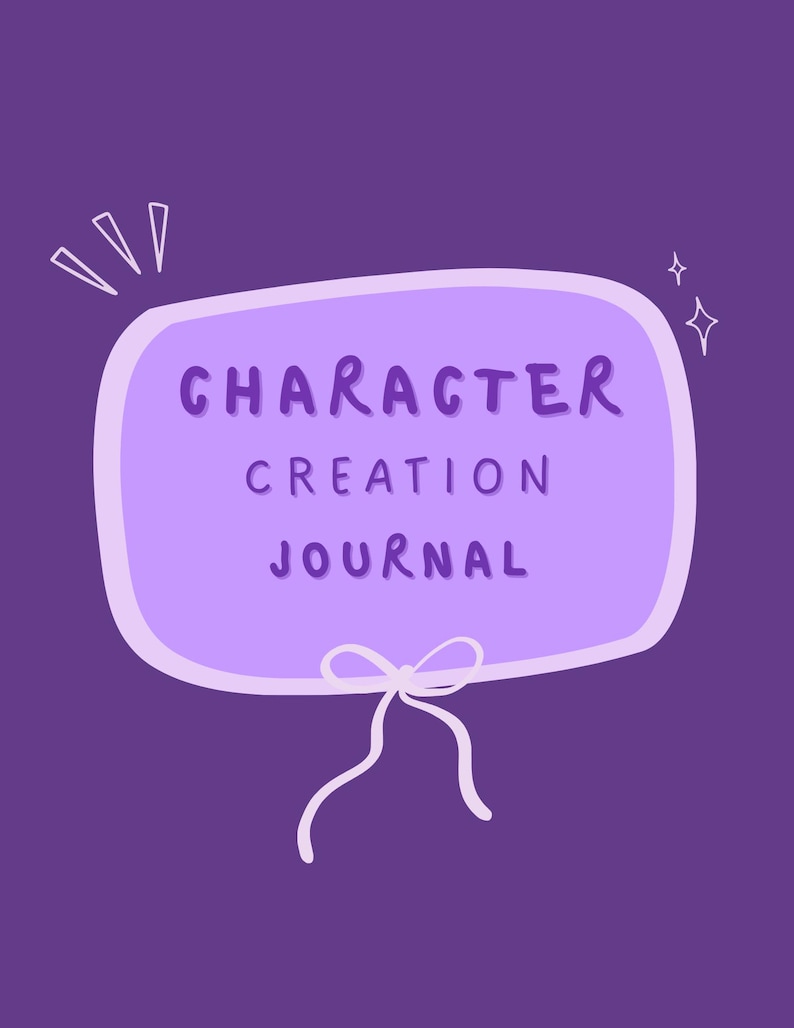 Character Creation Journal | OC Workbook | Original Character Design ...