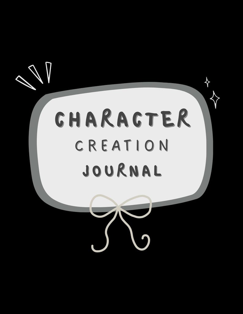 Character Creation Journal | OC Workbook | Original Character Design ...