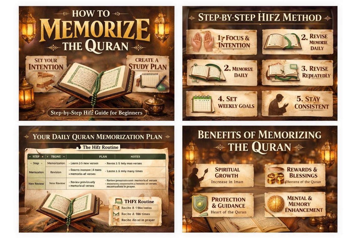 How to Memorize the Quran | Step-by-step Hifz Guide for Beginners ...