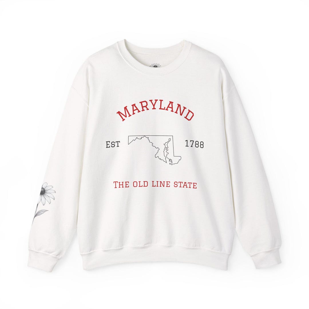 State Maryland Sweatshirt. - Etsy