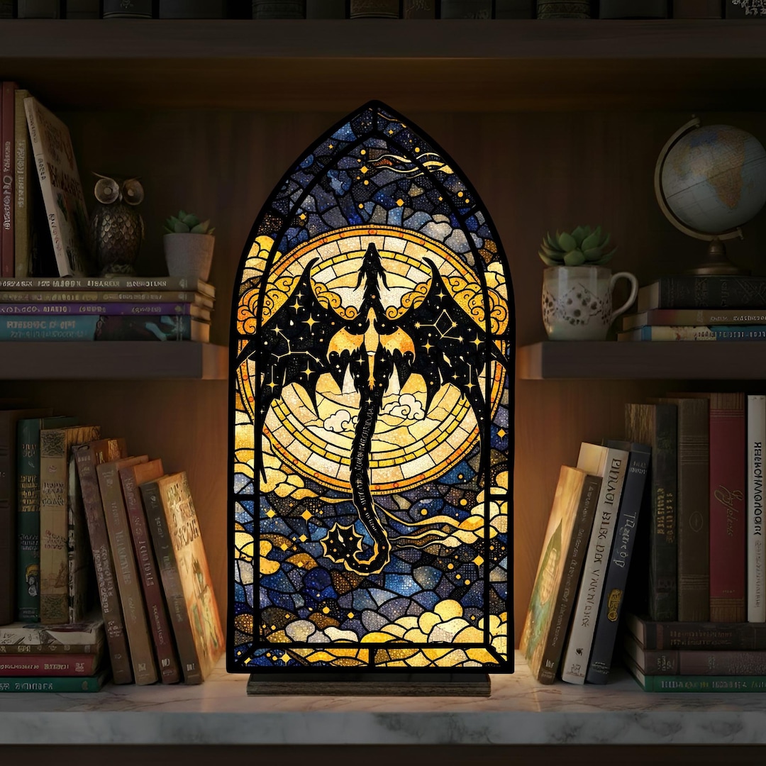 Fourth Wing Book Nook, Fourth Wing Inspired Fantasy Window Lamp, Violet ...