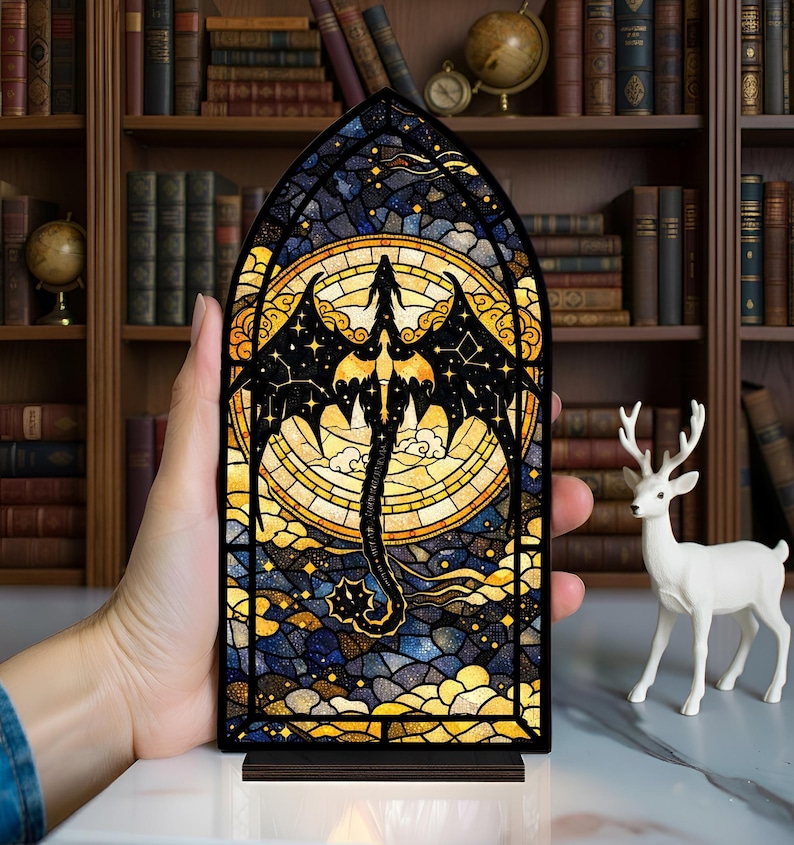 Fourth Wing Book Nook, Fourth Wing Inspired Fantasy Window Lamp, Violet ...