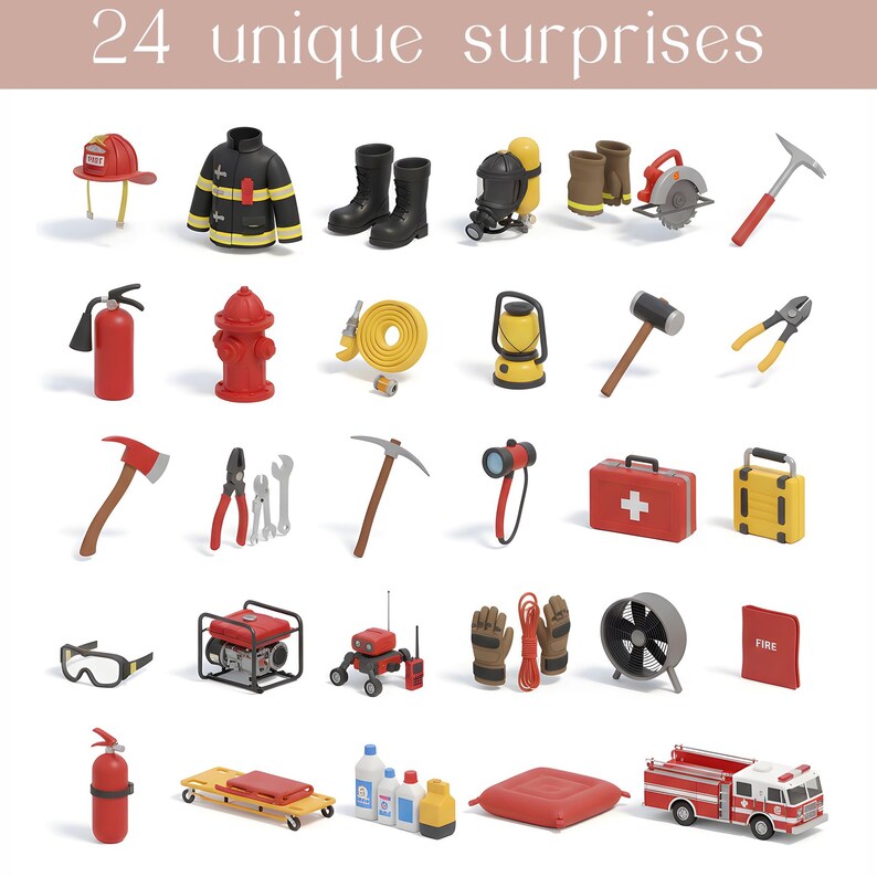 Firefighter Advent Calendar 2025, Heroes of the Flame Gift Box, Fireman ...