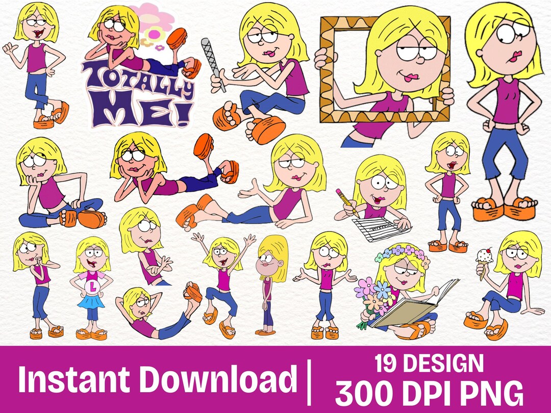 Lola Loud Clipart Bundle | 90s Cartoon Girl PNG (instant Download) - Etsy