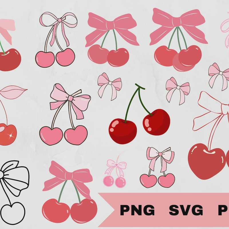Vintage Red Bow Clipart - Etsy