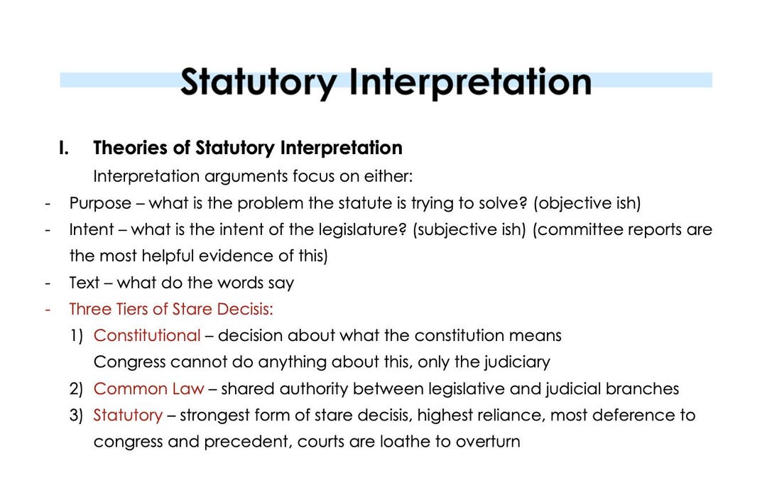 Statutory Interpretation Outline - Etsy