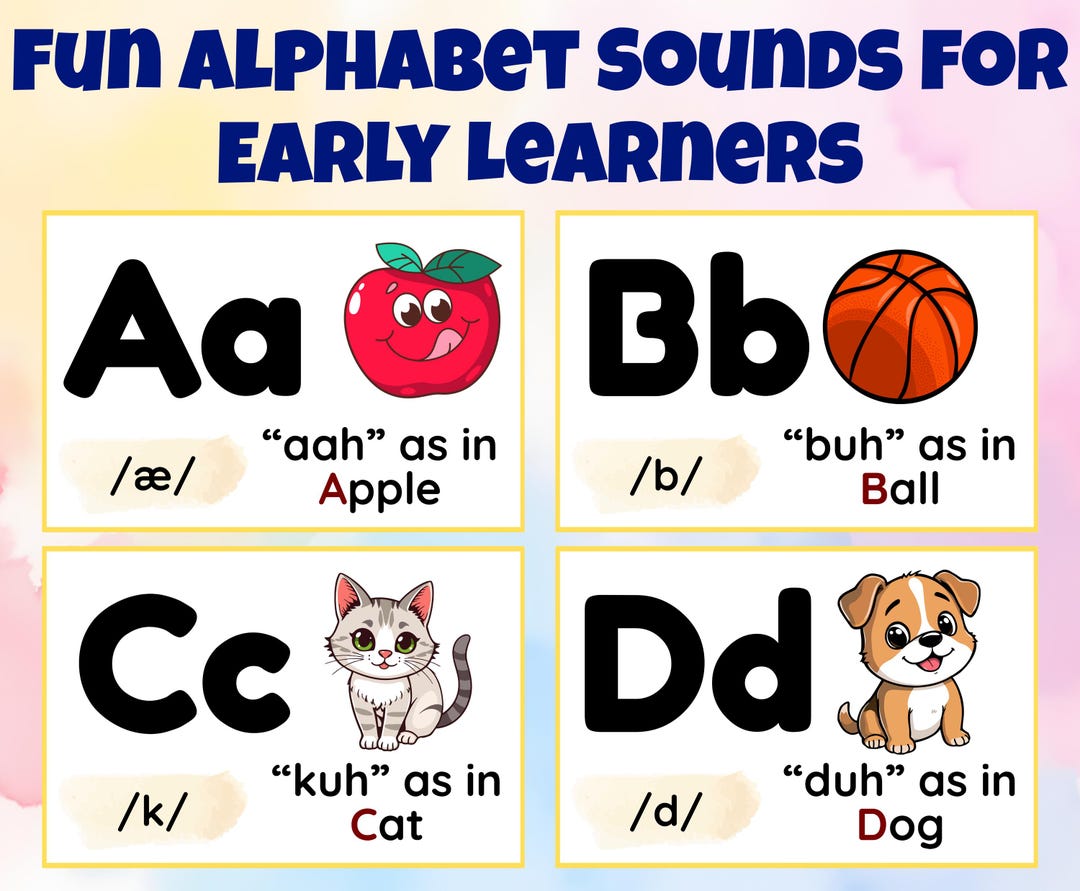 Alphabet Phonics Flashcards for Toddlers & Preschoolers | A to Z ...