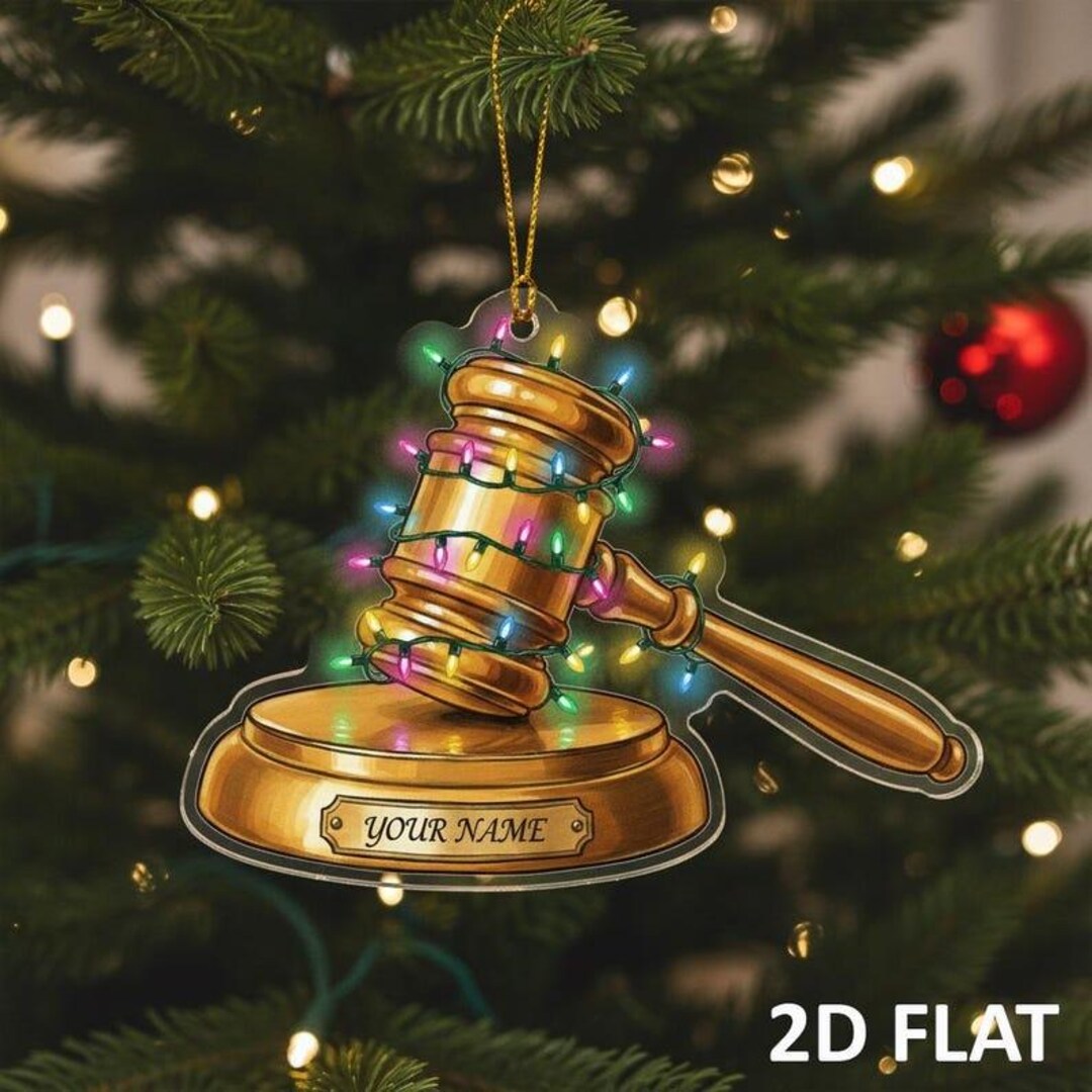 Personalized Judge Gavel Christmas Ornament, Lawyer Gift - Etsy