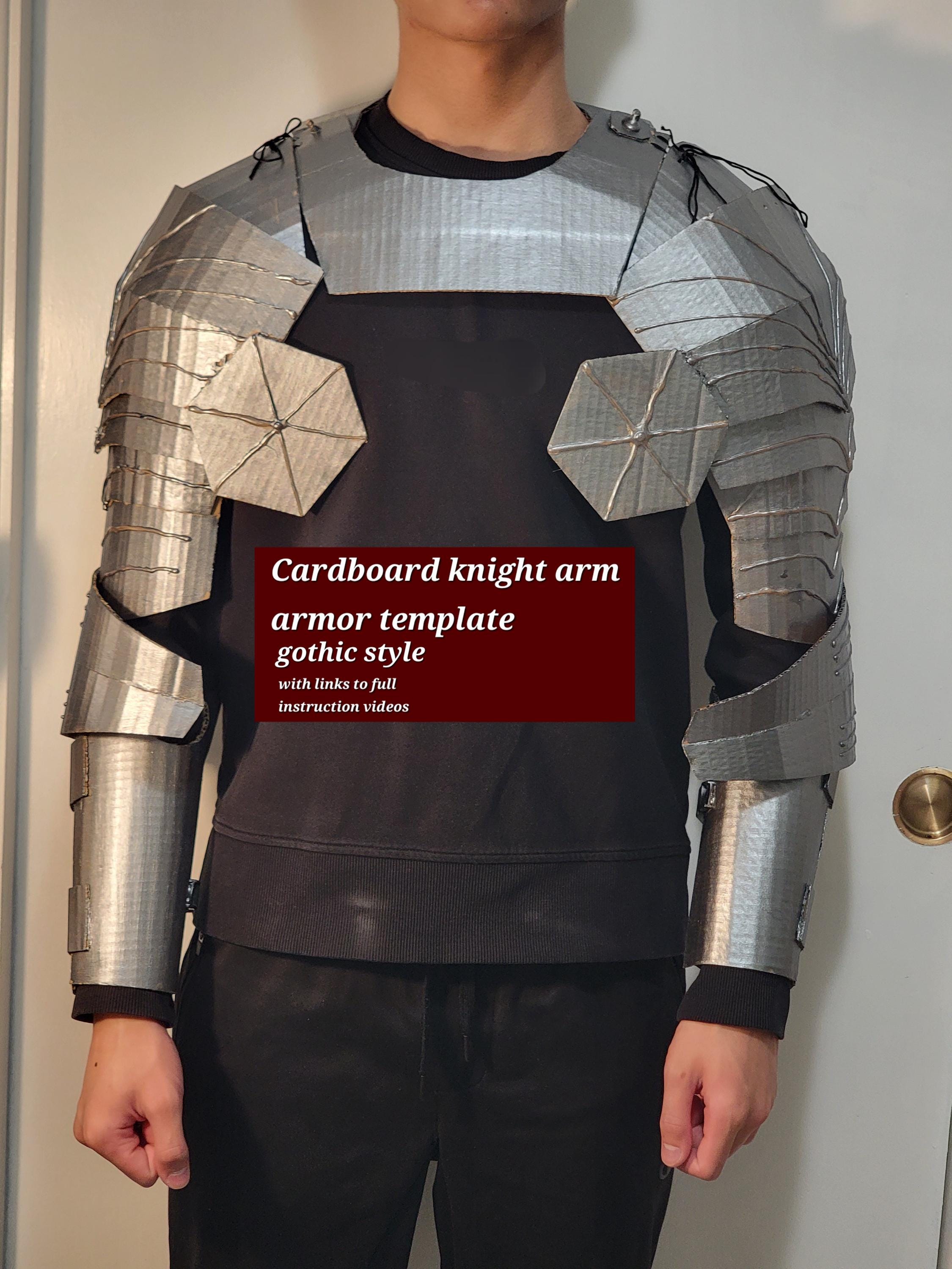 Gothic Style Cardboard Knight Arm Armor Template Pattern - Etsy