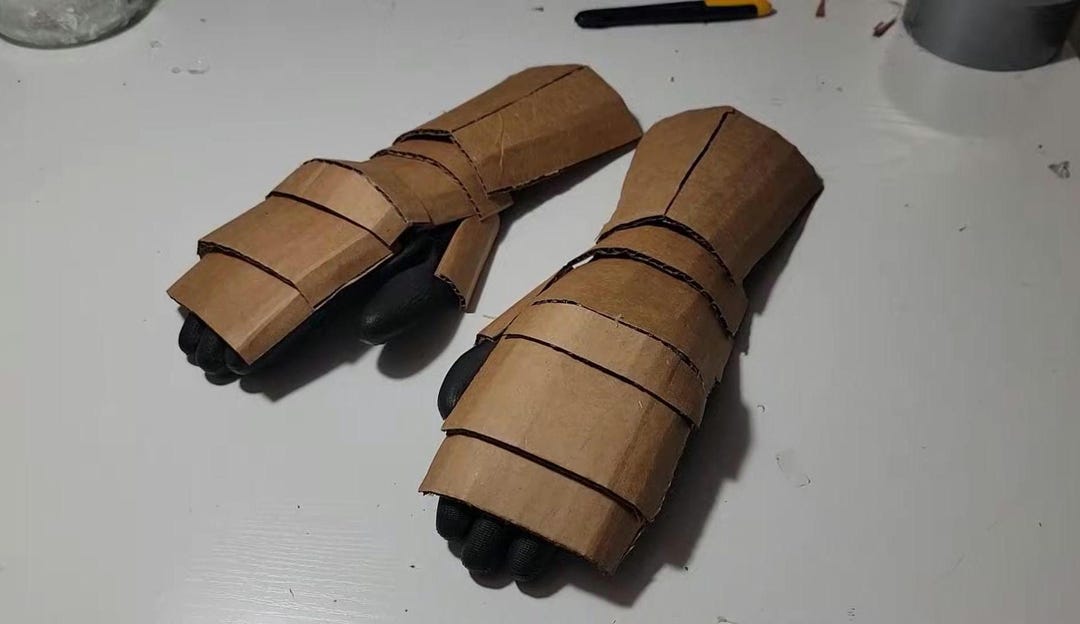 Knight Gauntlets Mitten Style Armor Template Pattern - Etsy