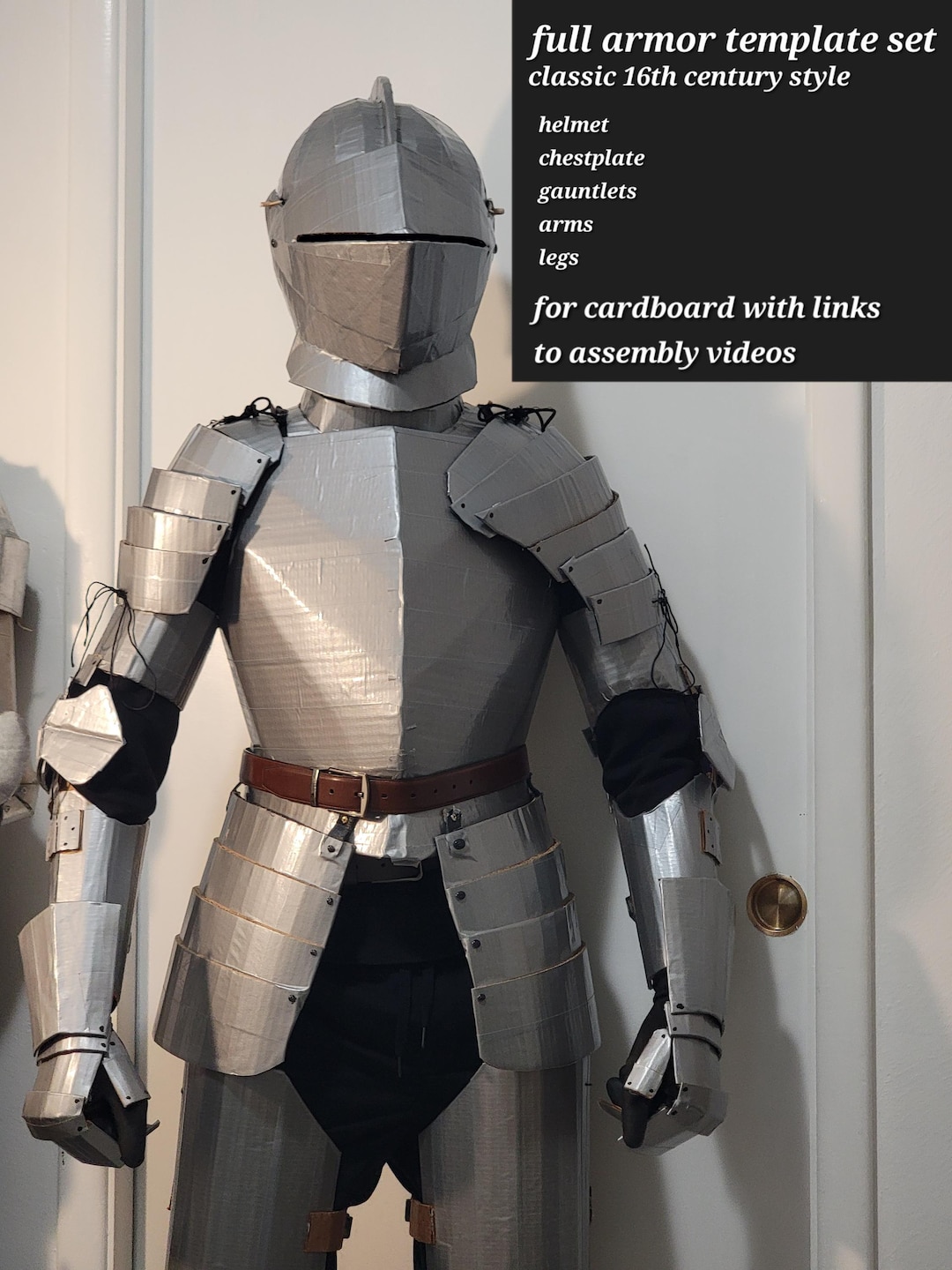 Full 16th Century Style Cardboard Knight Armor Template Pattern - Etsy