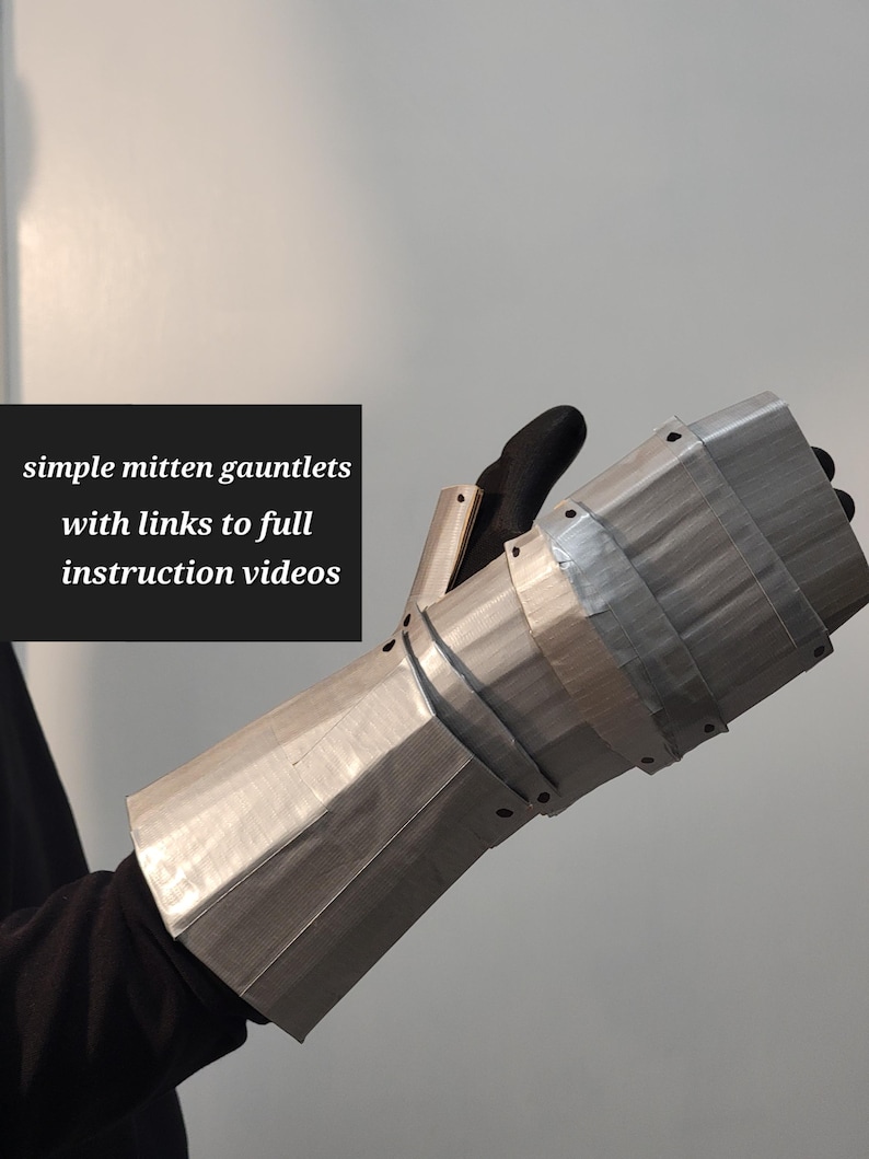 Knight Gauntlets Mitten Style Armor Template Pattern - Etsy