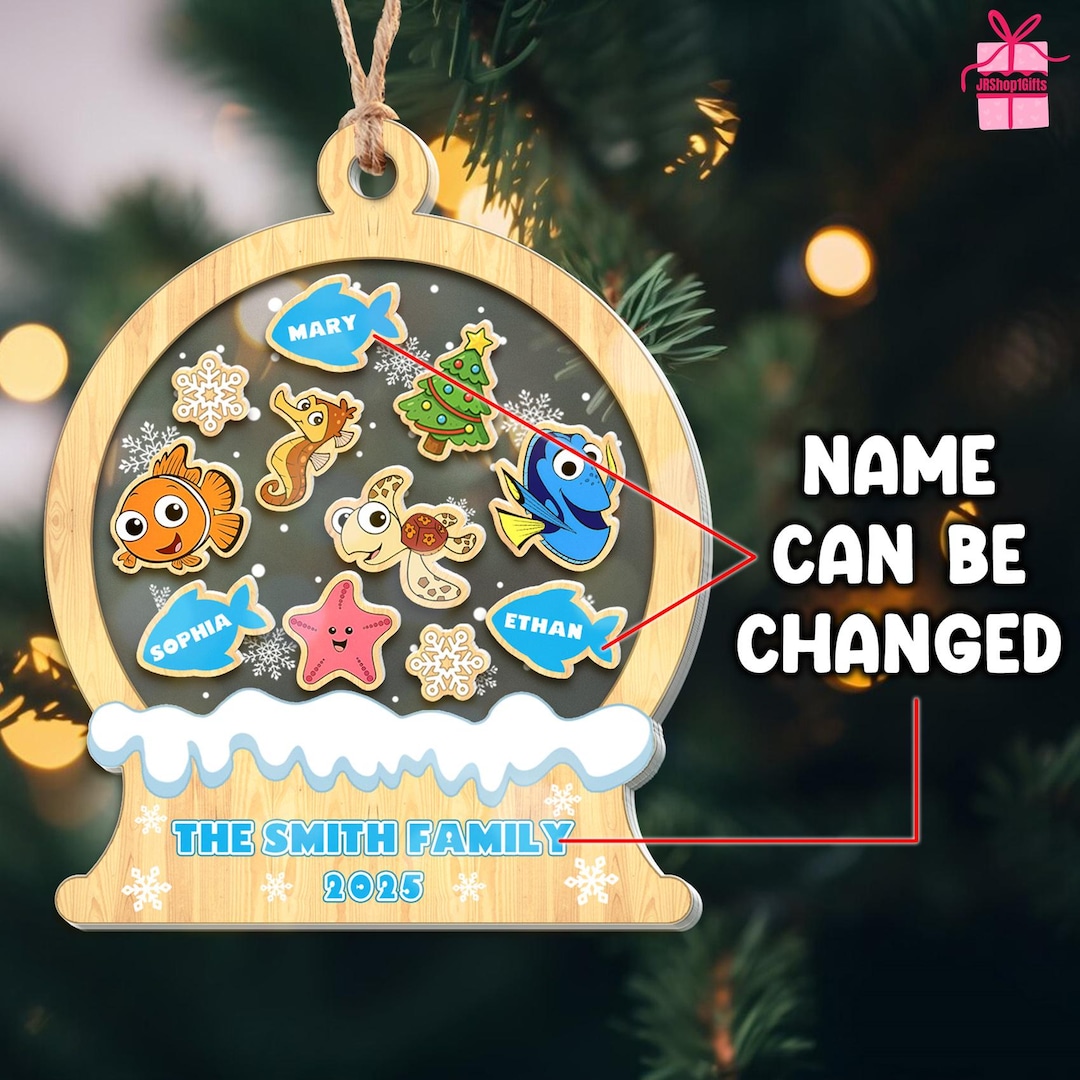 Personalized Finding Nemo Movie Disneyland Christmas Ornament, Darla ...