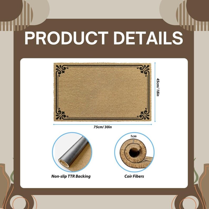 Everyone is Welcome Here Foot Print Coir Doormat, Black White Yellow ...