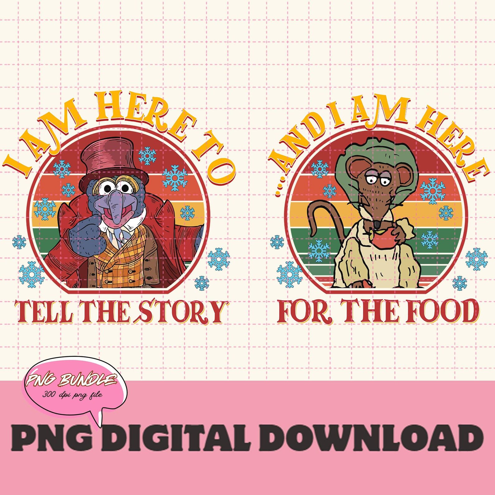 Retro Gonzo and Rizzo the Rat Muppet Christmas Carol Png, I Am Here to ...