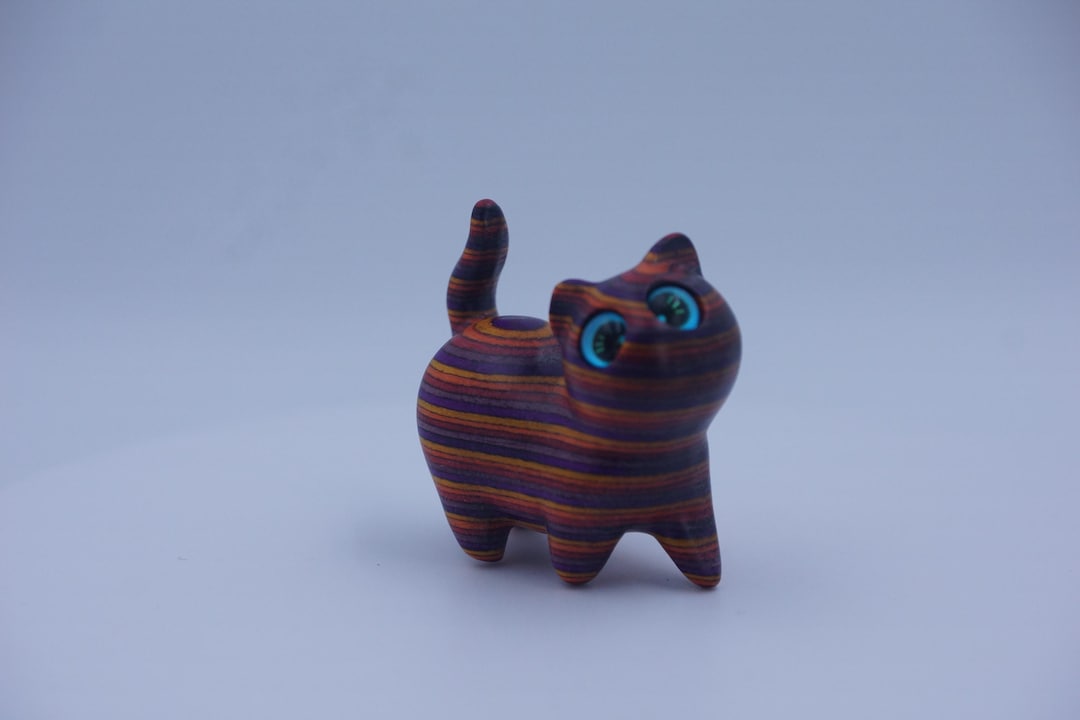 A Magical Cat Statue, Hand-carved From Eucalyptus Wood, as a Lucky ...