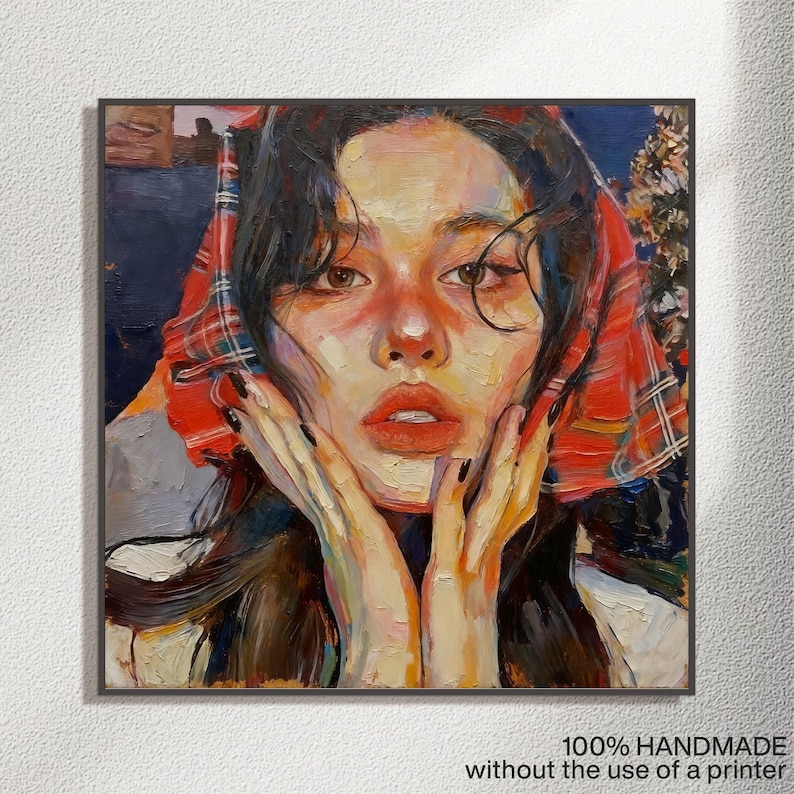 Custom Oil Painting Portrait From Photo, Original Handmade Commission ...