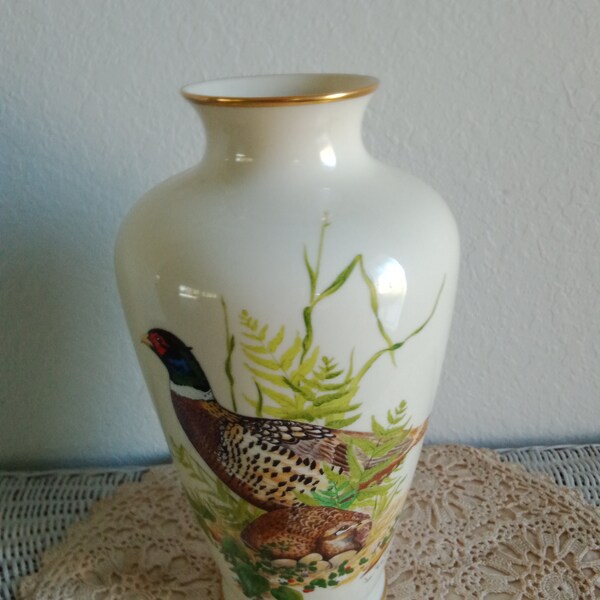 Pheasant Vase - Etsy