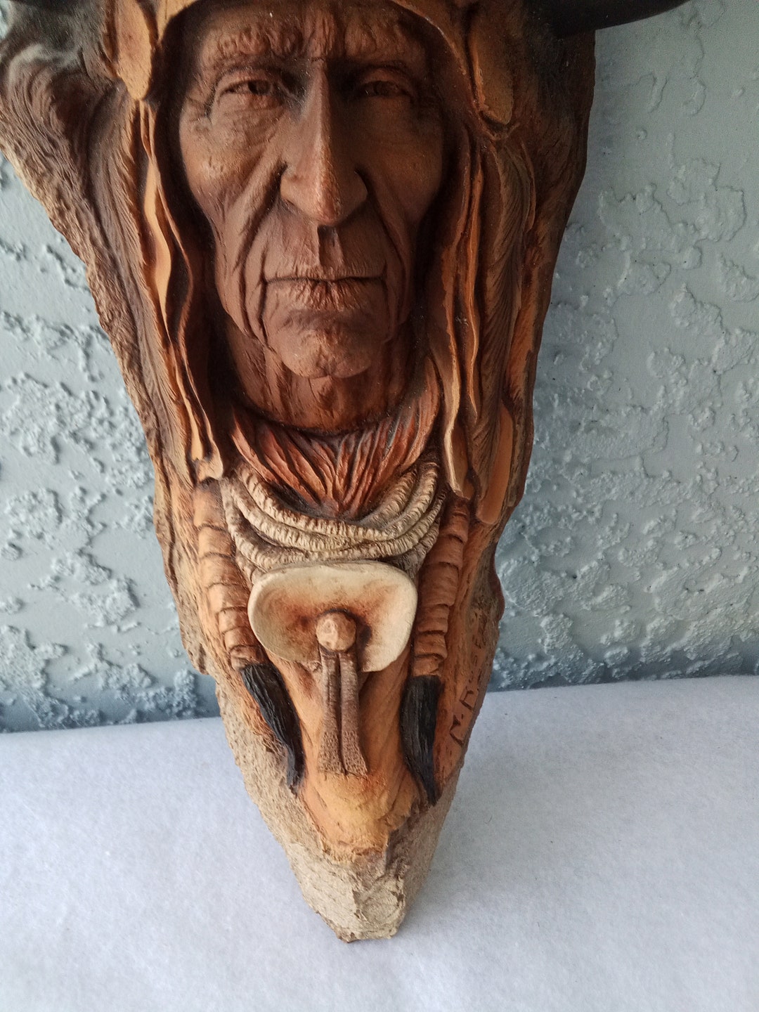 1983 Native American Resin Sculpture Neil Rose "dancing Buffalo" Signed ...