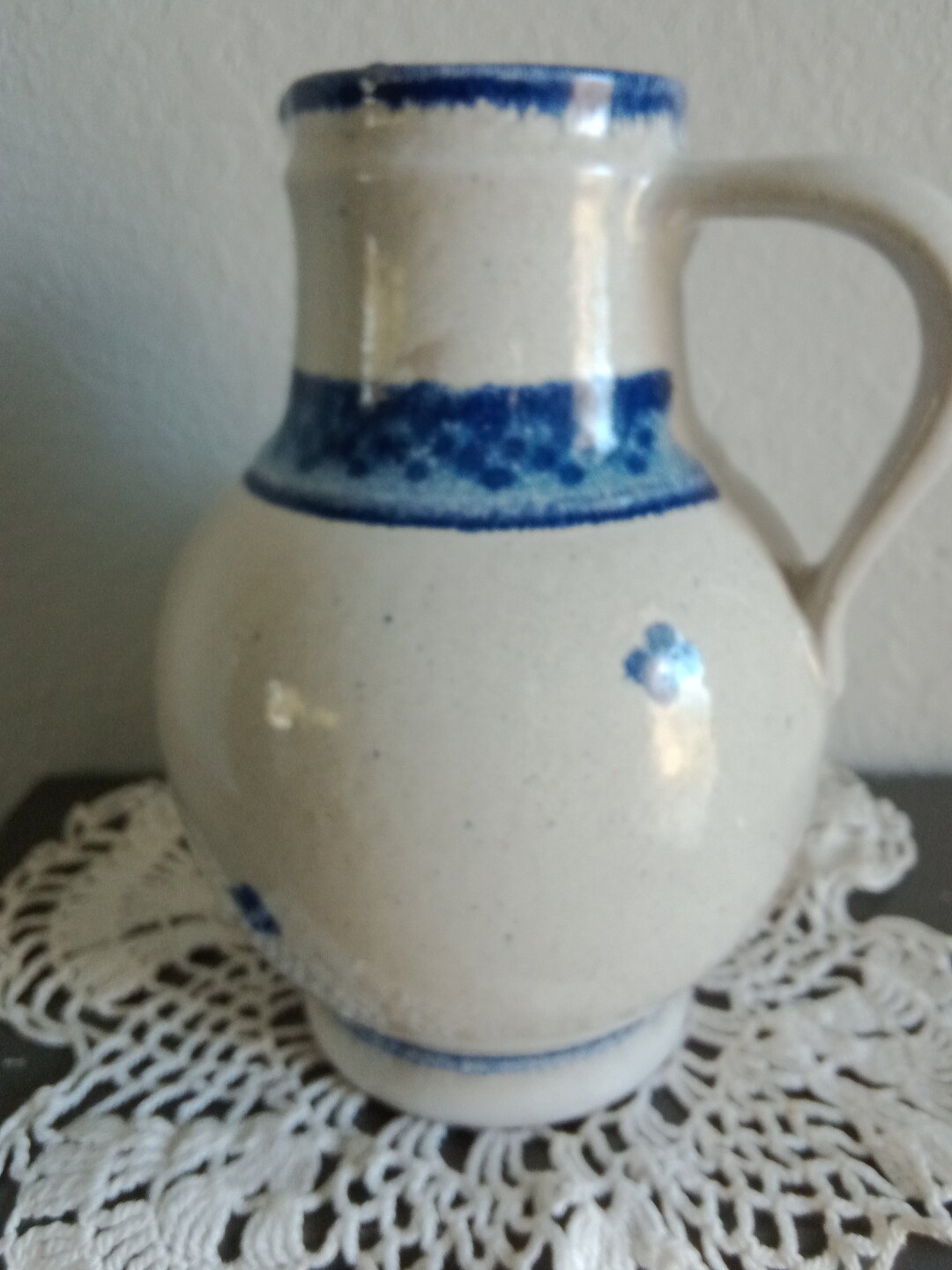 Vintage Native American German Pitcher Blue & Gray Rex A. Begaye 9026 ...