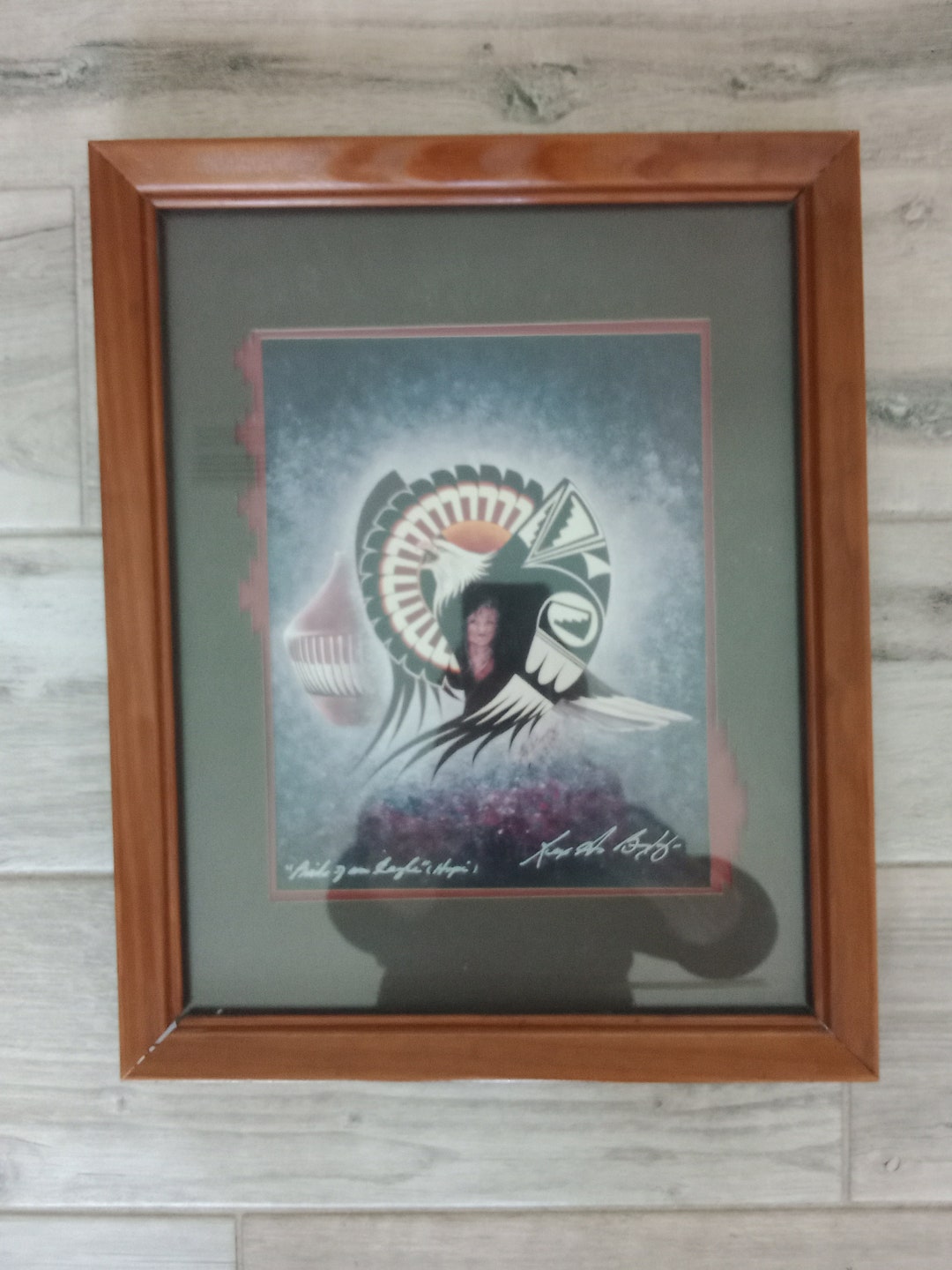 Native American Rex Begaye Print pride of an Eagle: Hopi Framed Matted ...