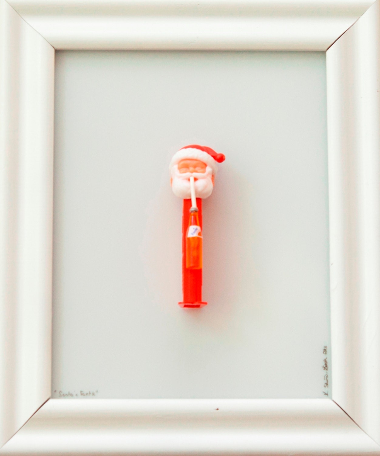 Santa's Fanta Original Mixed Media Open Edition Design Santa Claus Pez ...