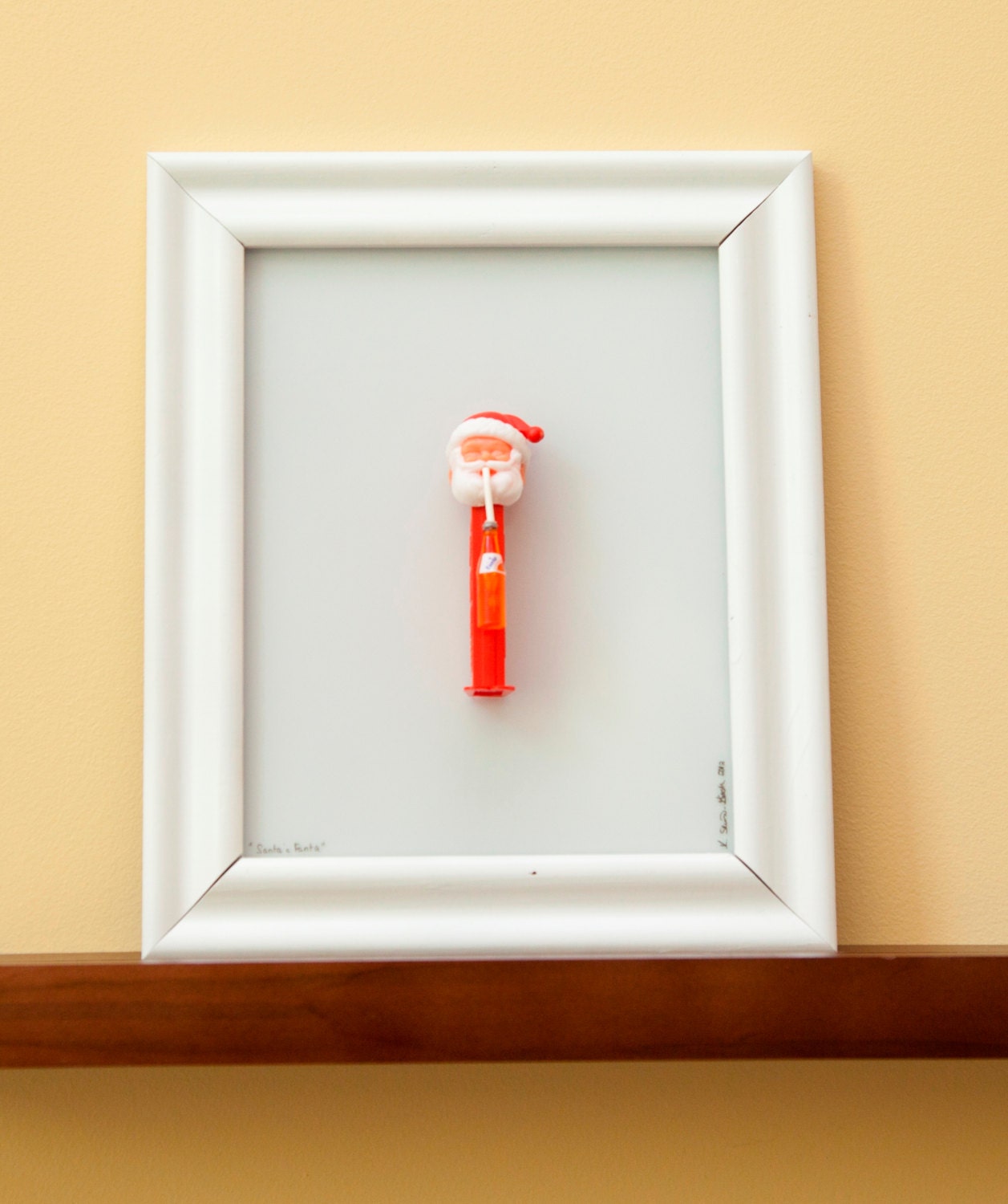Santa's Fanta Original Mixed Media Open Edition Design Santa Claus Pez ...