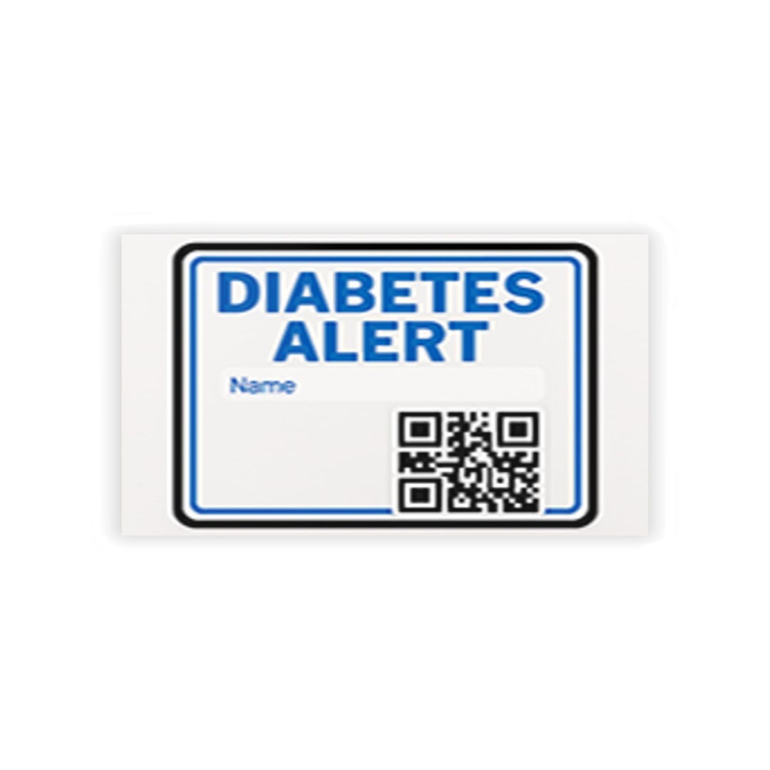 Diabetes Alert QR Card Business Cards | Medical ID, Name Field - Etsy
