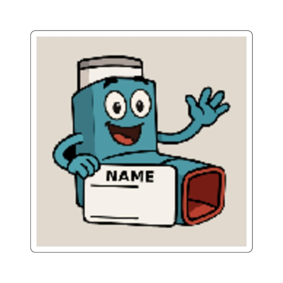 Humorous Asthma Inhaler Stickers, Fun Laptop Decals - Etsy