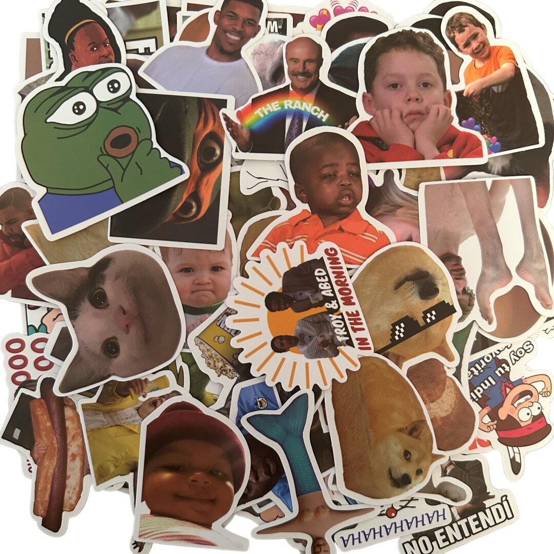 Funny Meme Stickers Pack – Viral Internet Meme Faces, Trendy Funny ...