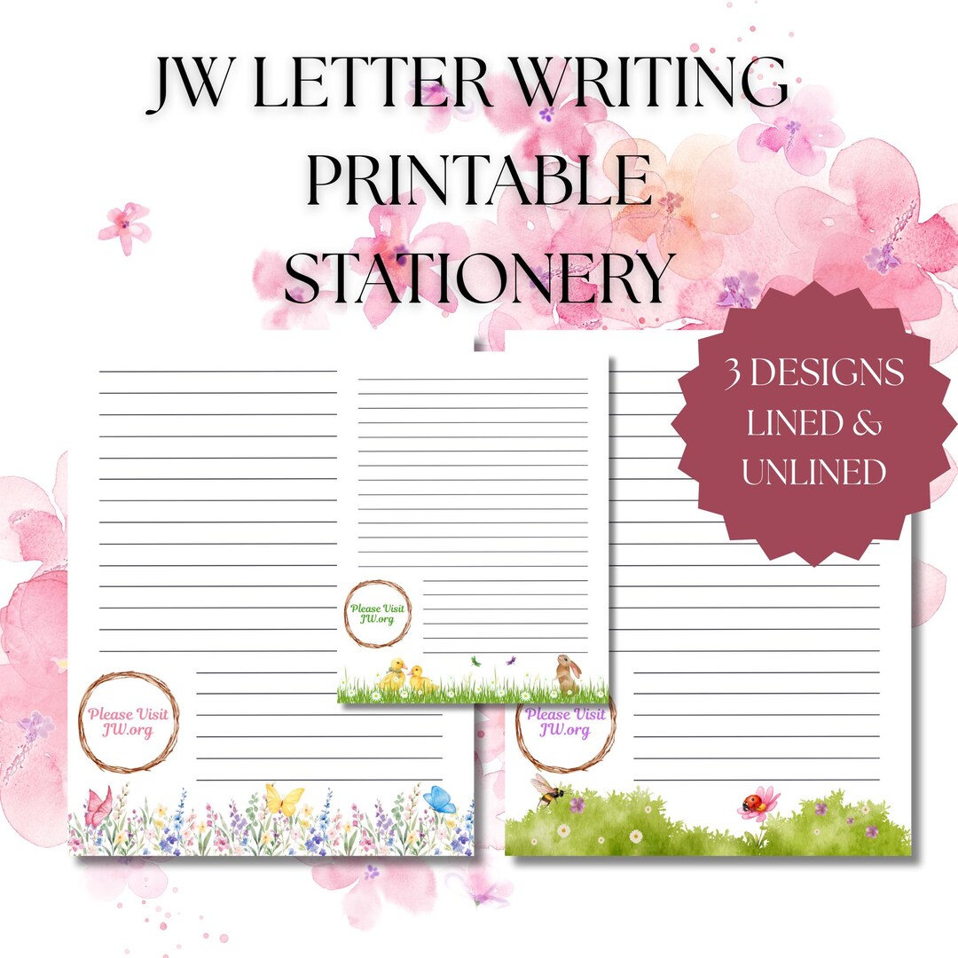 JW Letter Writing | JW Letter Writing Stationery | JW Printable ...