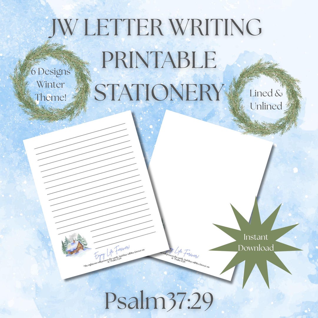 JW Letter Writing | JW Letter Writing Stationery | JW Printable ...