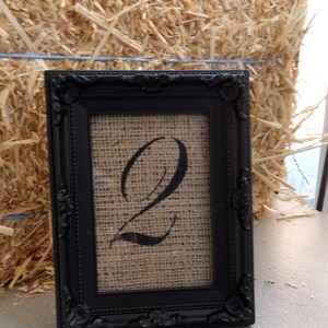 4 X 6" BURLAP TABLE NUMBER Inserts - Choose Number Colors to Go With ...