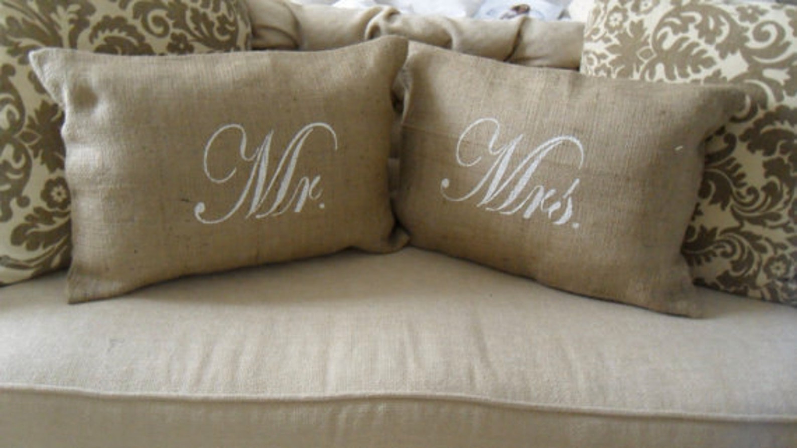 MR. & MRS. 4 X 6 Burlap Wedding Sign INSERTS in Shabby - Etsy