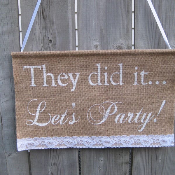 Burlap Wedding Signs - Etsy