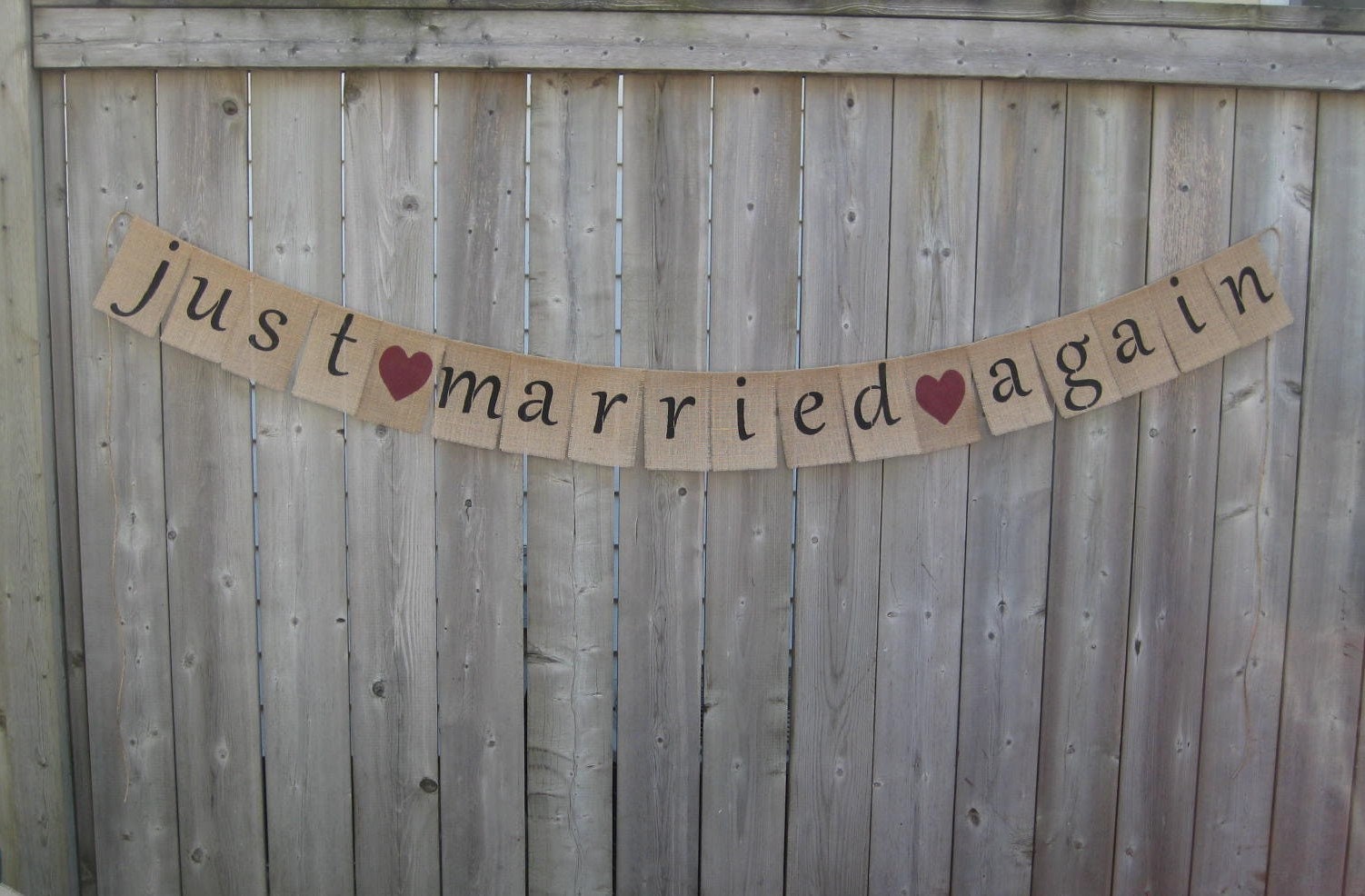 Just Married Again-photo Prop With Acrylic Pink Hearts Lower - Etsy