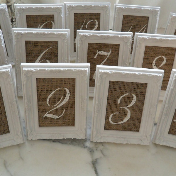 Burlap Table Numbers - Etsy
