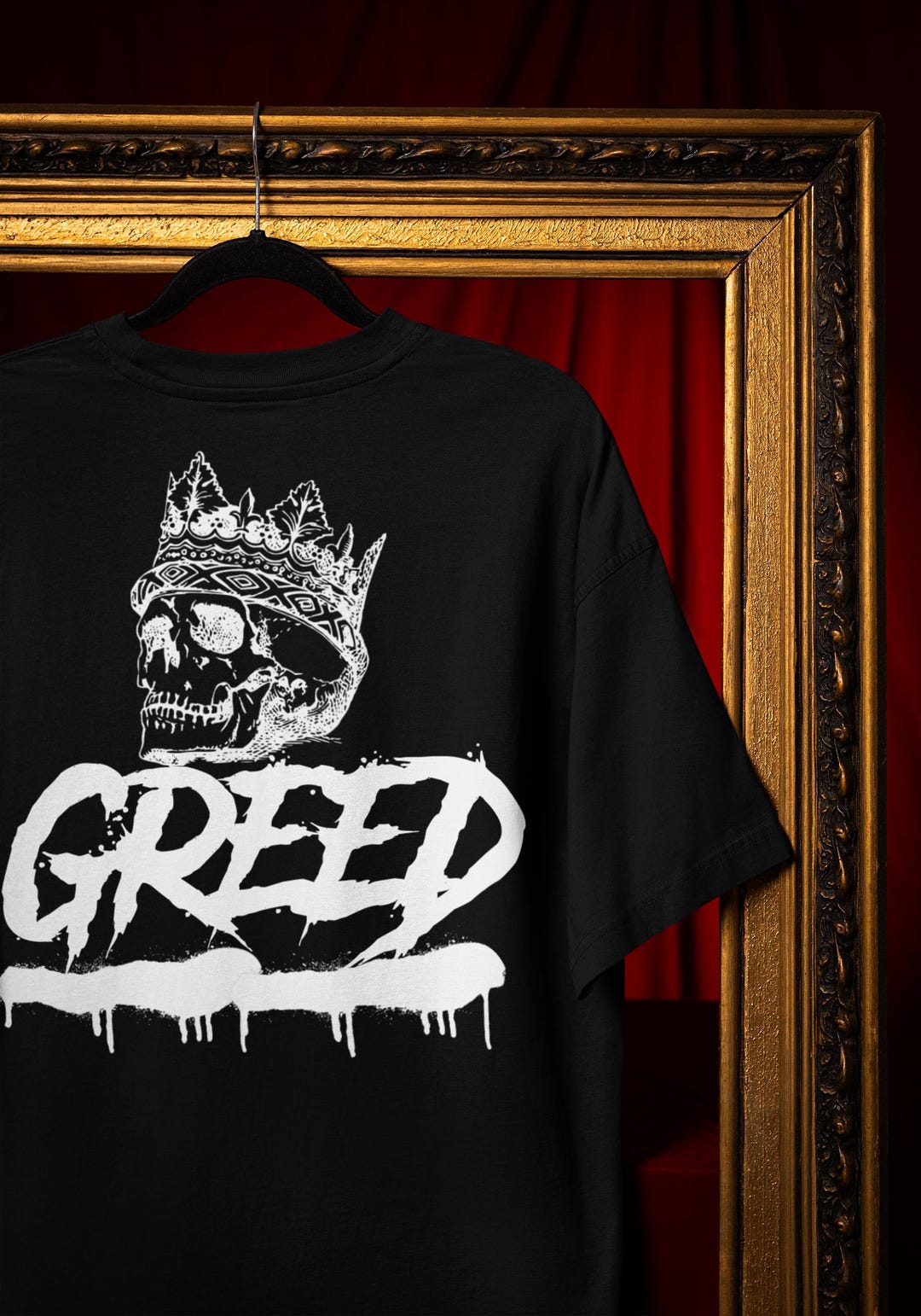 GREED Paintball Team Shirt Skull Crown Drip Lettering - Etsy
