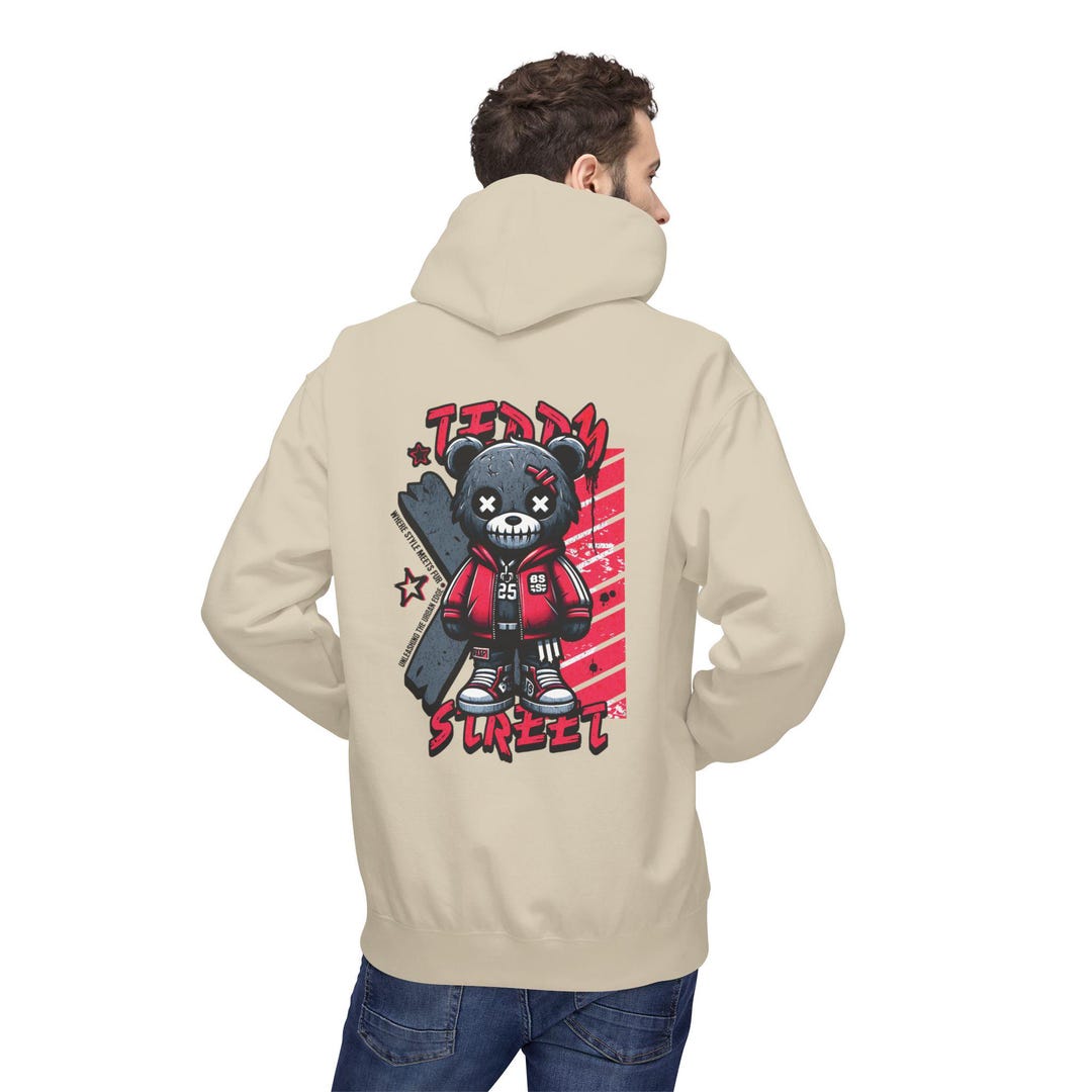 Haunted Teddy Bear Hoodie Streetwear Halloween Sweatshirt - Etsy