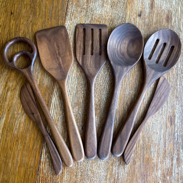 Walnut Utensils - Etsy