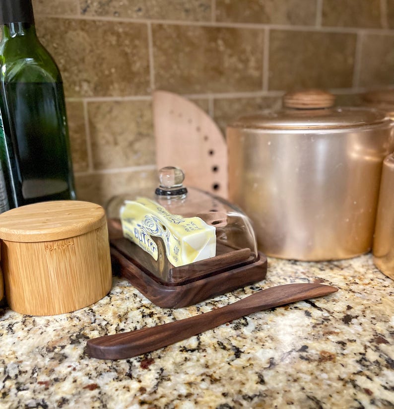 Walnut Wooden Butter or Cheese Spreader | Butter Knife | Set or Single ...