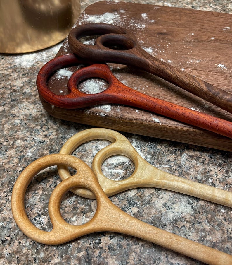 Handmade Dough Whisk Padauk Wood | Danish Whisk | Artisen Bread Tool ...