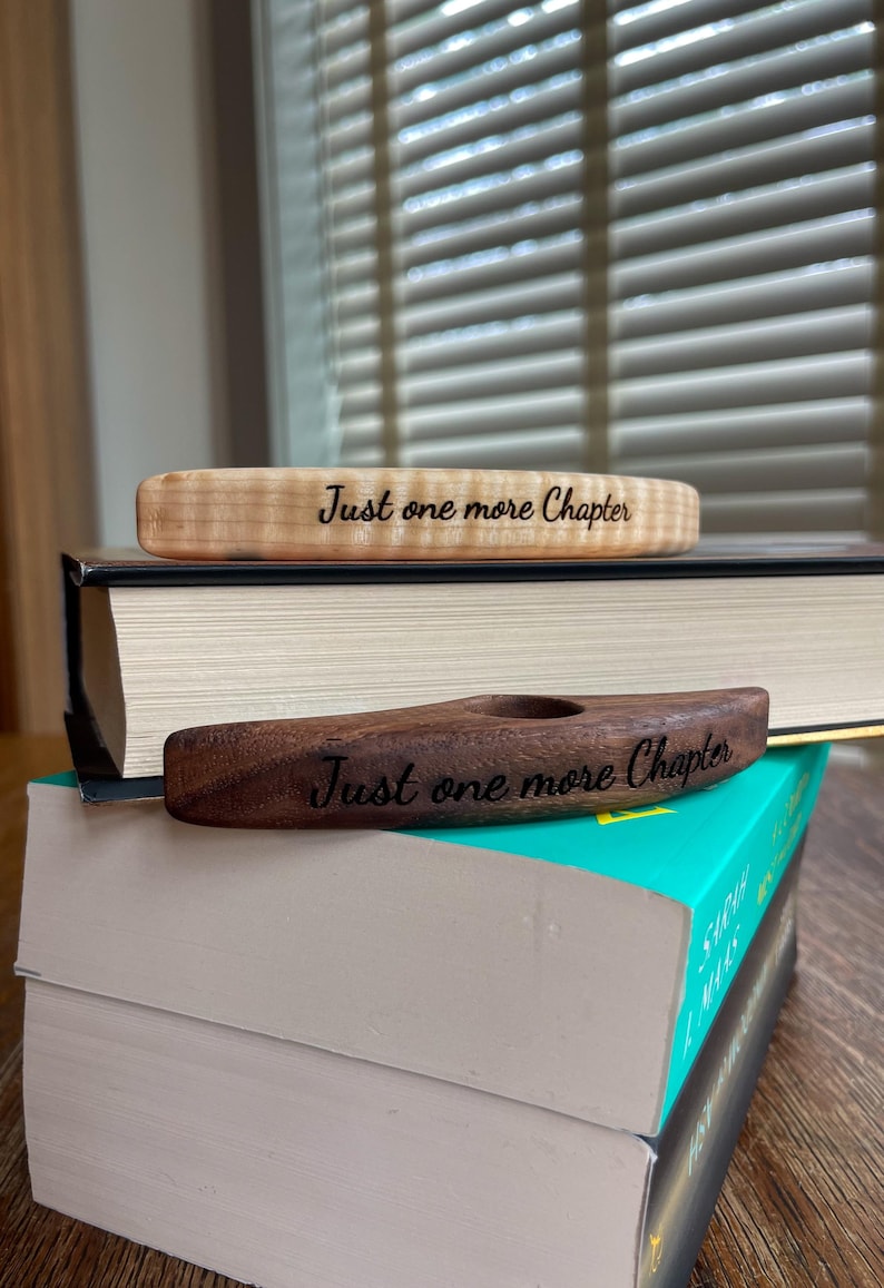 Personalized Walnut Book Page Holder | Wooden Thumb Page Holder ...