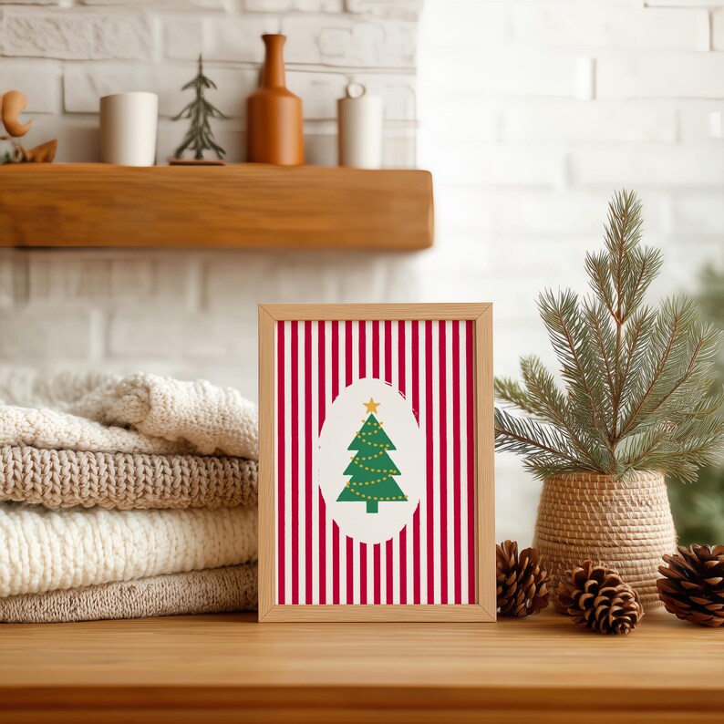 Christmas Tree Print - Holiday Digital Download Wall Art - Etsy