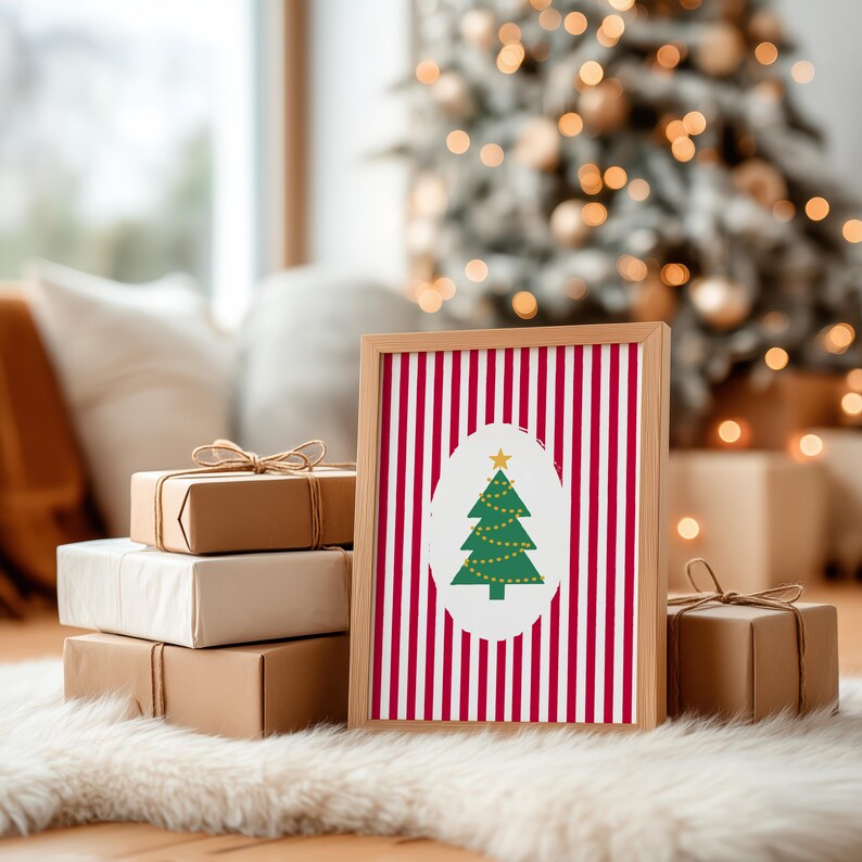 Christmas Tree Print - Holiday Digital Download Wall Art - Etsy