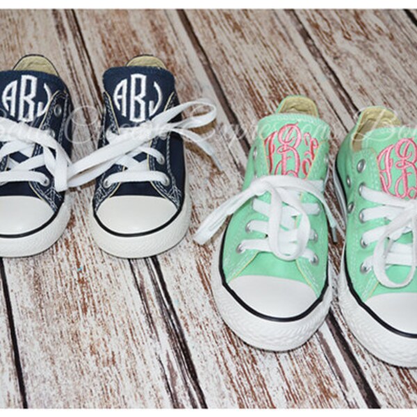 Monogrammed Converse - Etsy