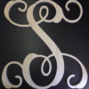 24 Single Wooden Initial - Etsy