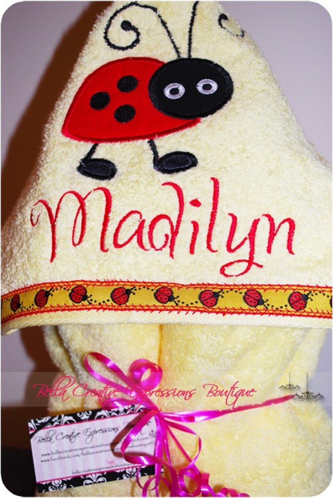 Ladybug Hooded Towel (other Colors Available for Towel) - Etsy