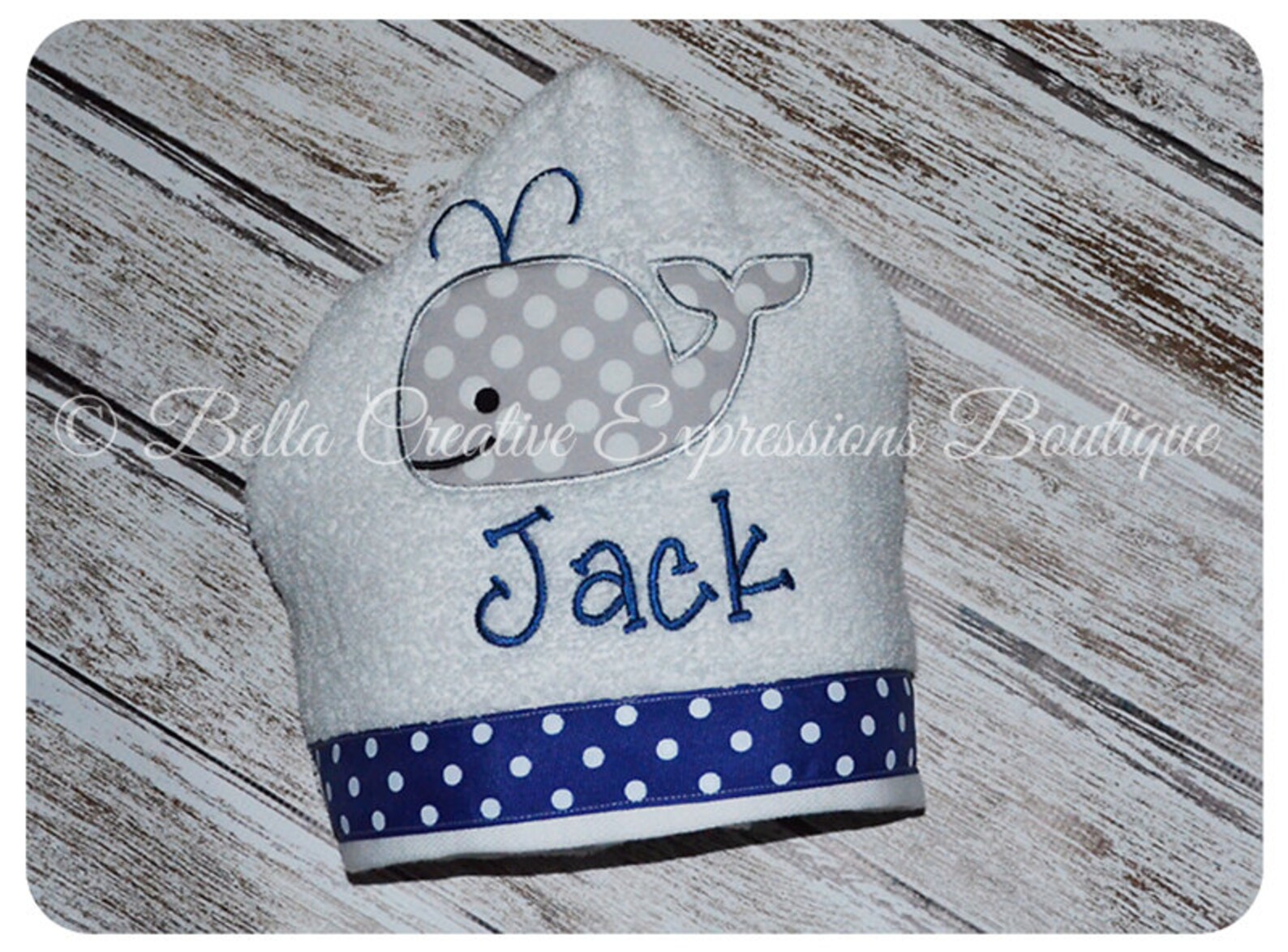 Whale Hooded Towel - Beach Towel -baby Towel - Personalized Gift - Baby ...