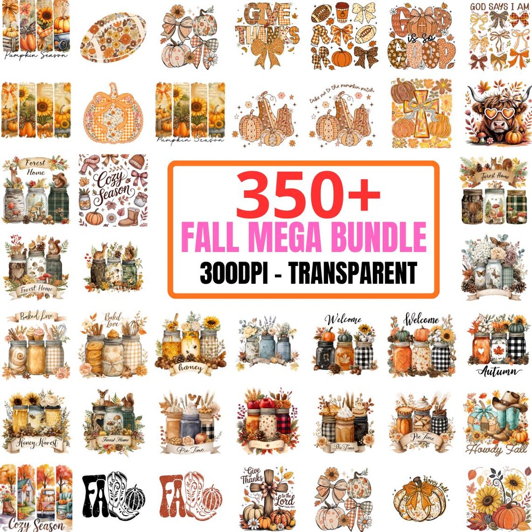 350+ Fall Bundle Png, Autumn Bundle Png, Thanksgiving Bundle Png, Fall ...